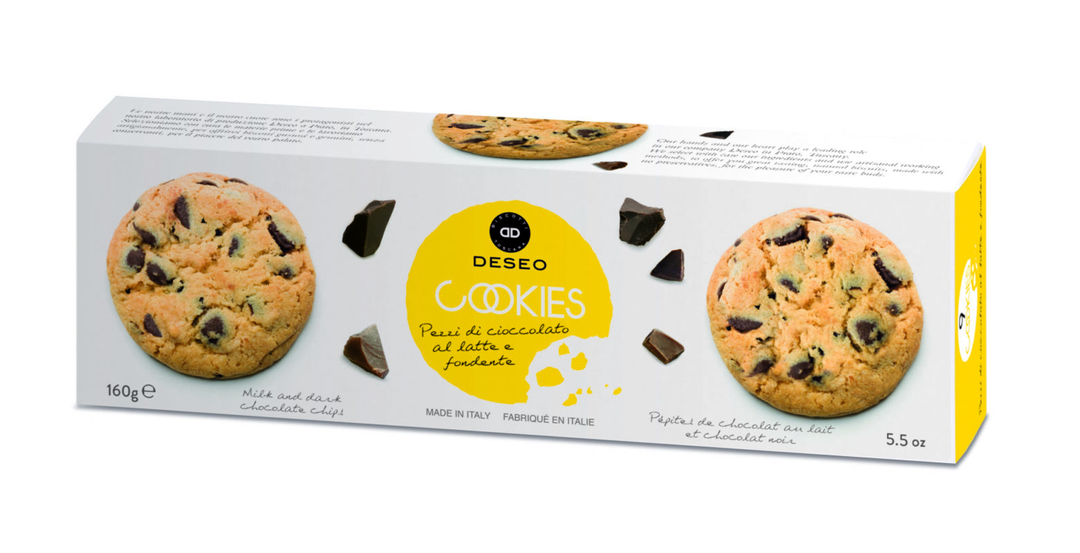 Deseo Cookies Pezzi Di Cioccolato Al Latte 160g - The Master Cellar