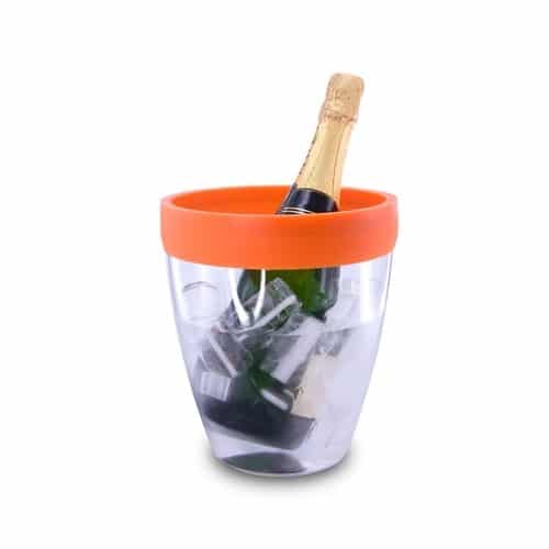 Pulltex Ice bucket Clear & Orange - The Master Cellar