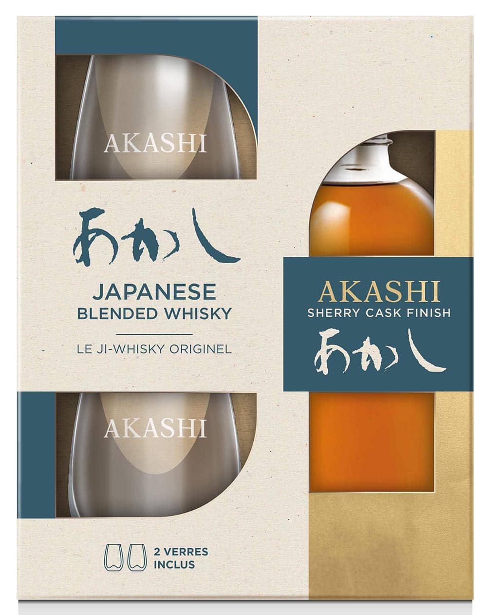 Akashi Sherry Cask Finish Gift Box With 2 Glasses 0.50L - The Master Cellar